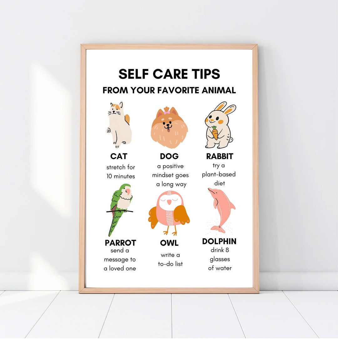 Self Care Tips Poster,mental Health Print,therapy Office Decor,self ...