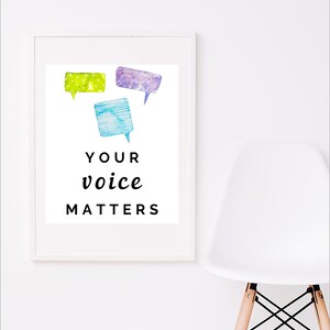 Your Voice Matters Poster,speech Therapy,safe Space Social Worker ...