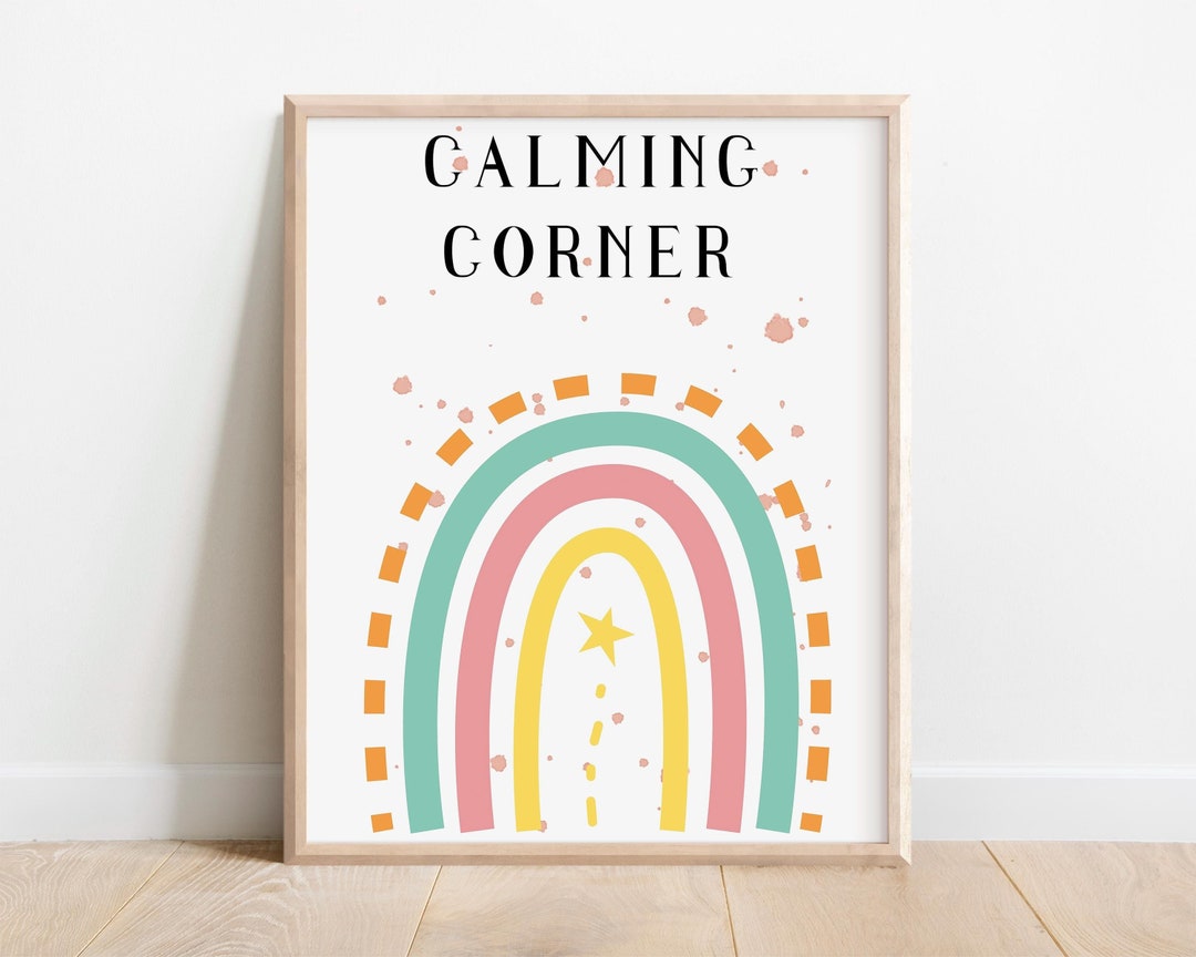 Calm Down Corner Poster,calming Wall Art,classroom Decor,mental Health ...