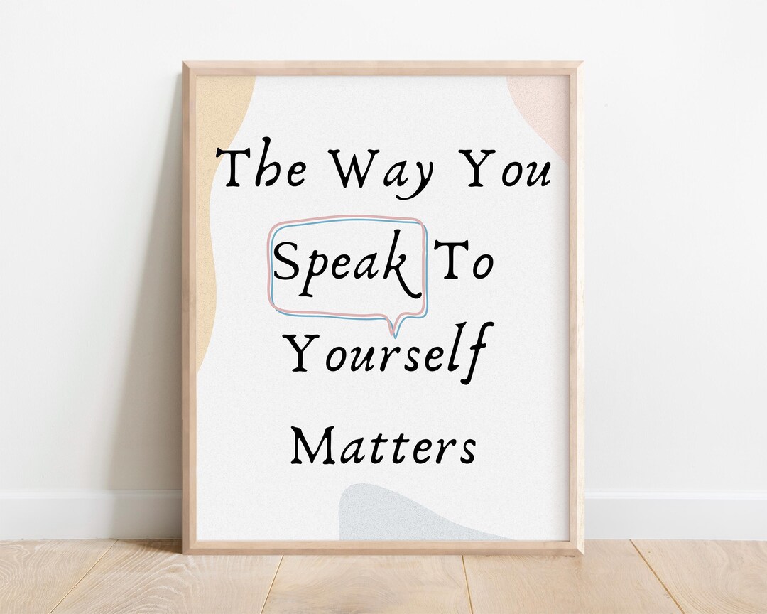 Positive Self Talk Poster, Mental Health Print (digital Download) - Etsy