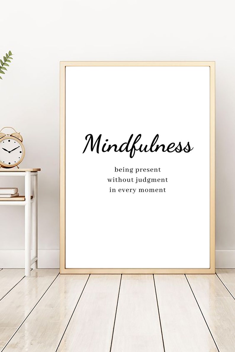 Mindfulness Definition Digital Poster Mindfulness Print - Etsy
