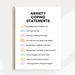 Anxiety Coping Statement Digital Poster,therapy Office Decor,anxiety ...