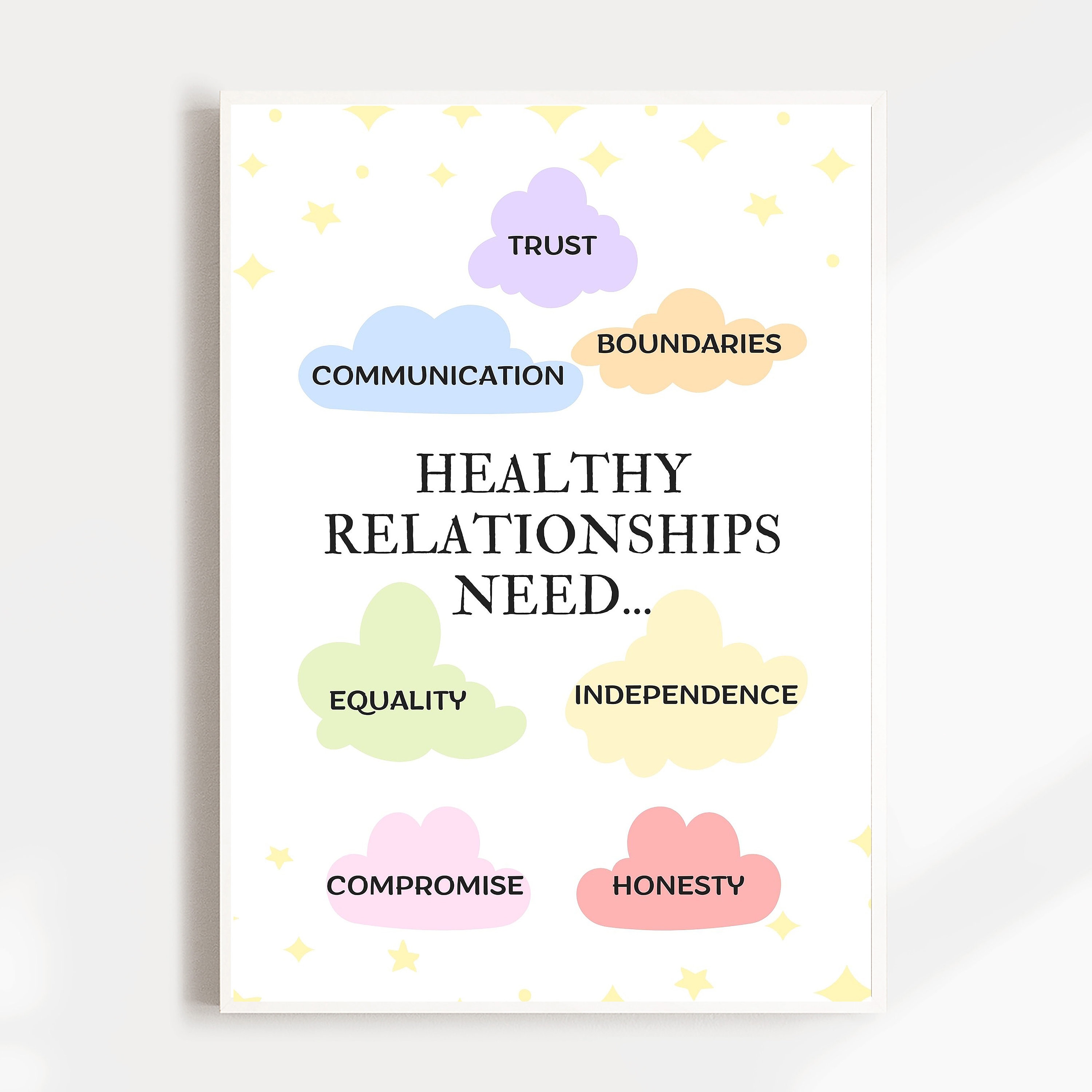 Healthy Relationships Digital Print Mental Health - Etsy