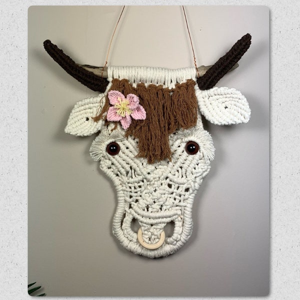 Macrame Cow - Etsy