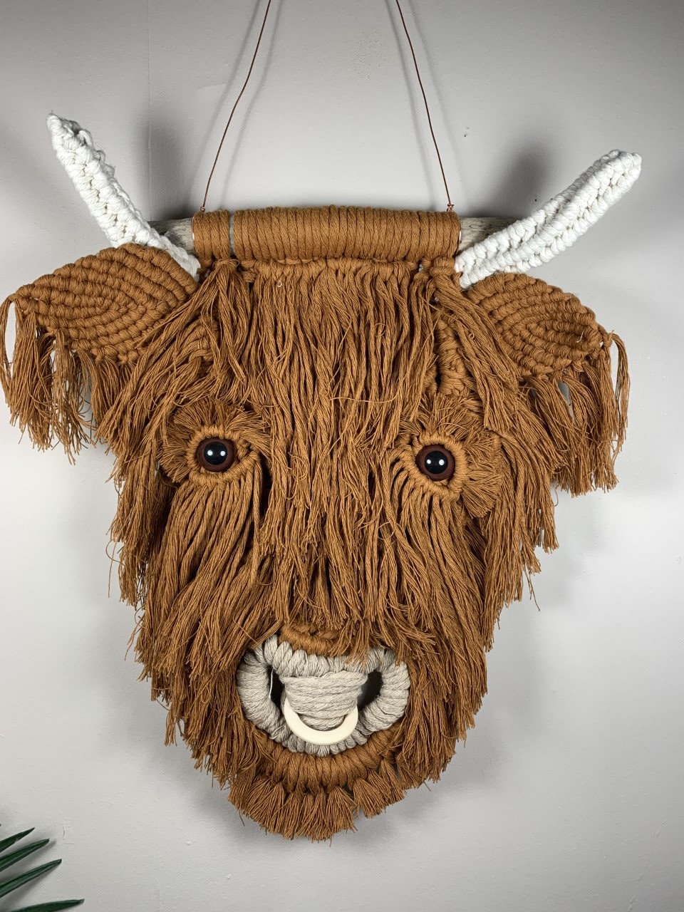 Macrame Highland Cow Wall Hanging - Etsy