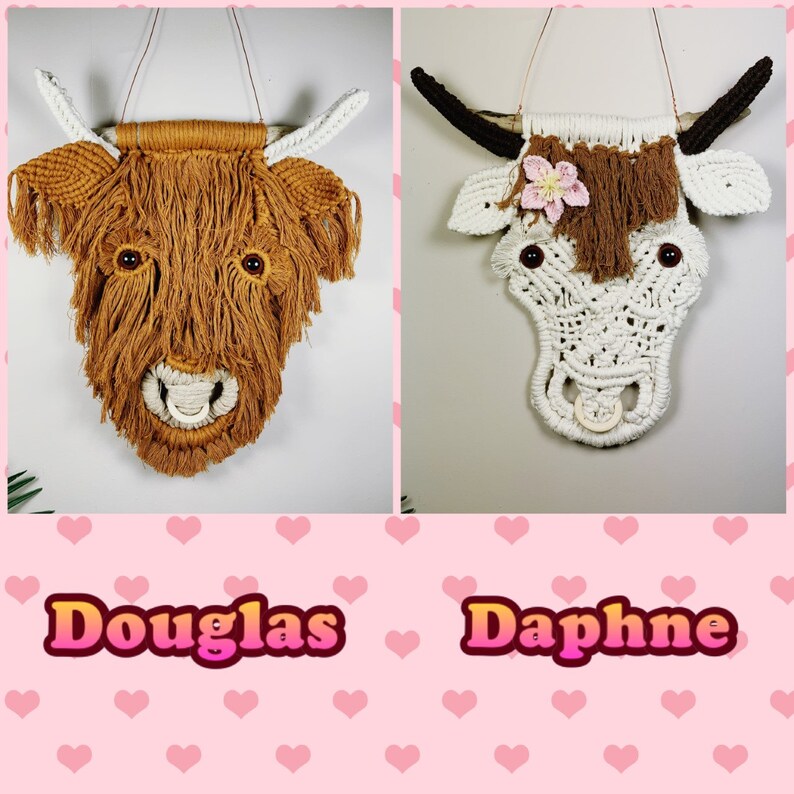 Macrame Cow Wall Hanging - Etsy