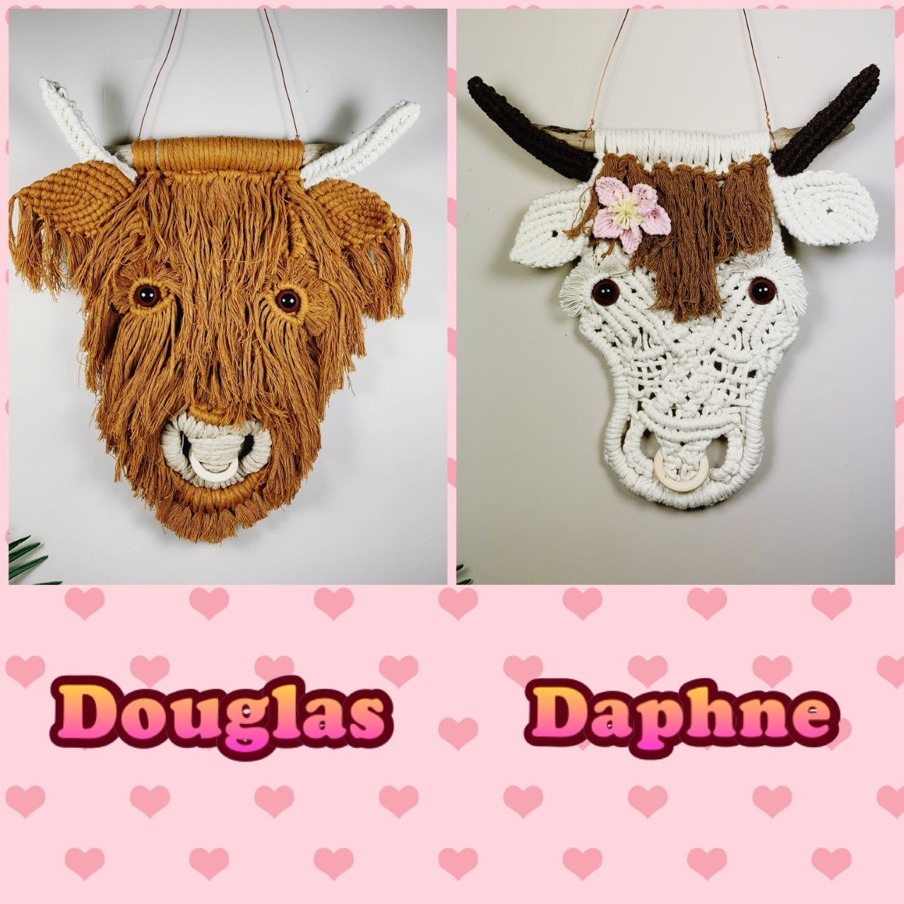Macrame Cow Wall Hanging - Etsy