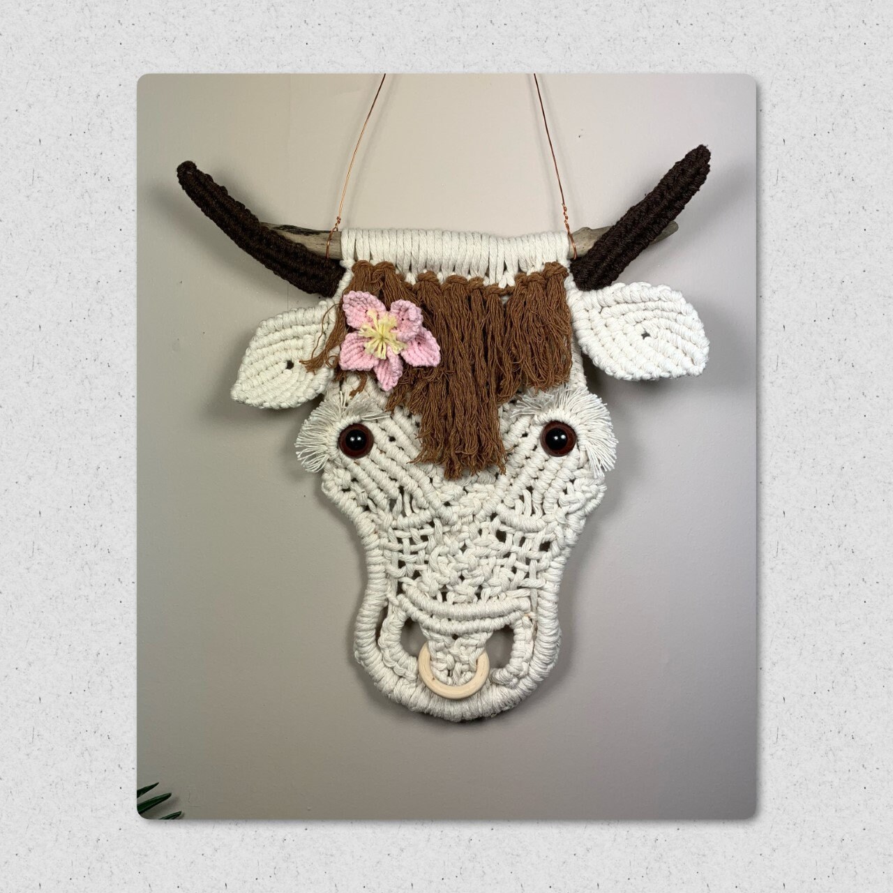 Macrame Cow Wall Hanging - Etsy