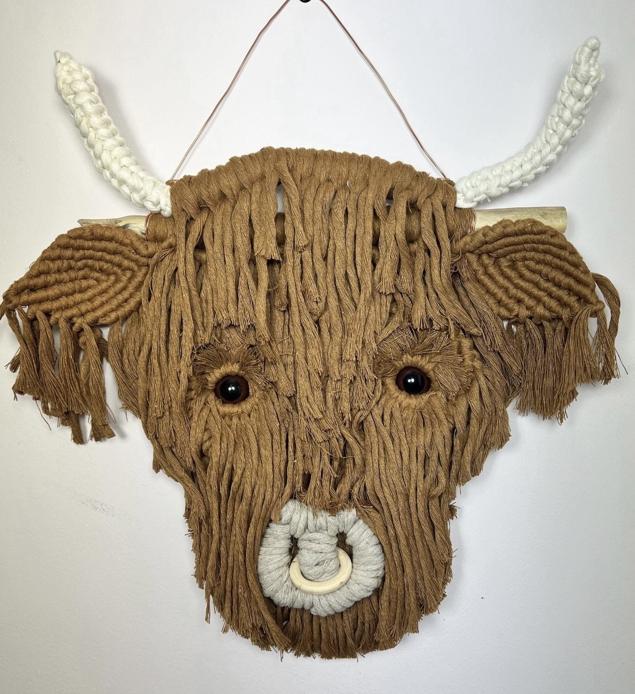 Macrame Highland Cow Complete Make It Yourself Beginner Kit With Full ...