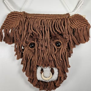 Macrame PDF Pattern Tutorial Beginner Douglas the Highland Cow - Etsy