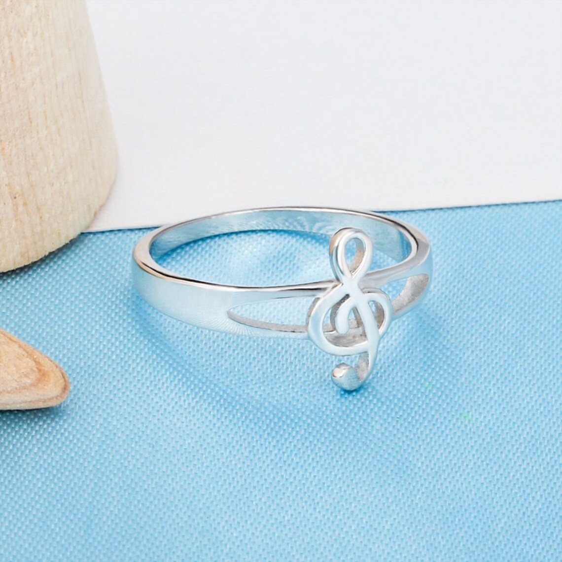925 Sterling Silver Ring Musical Note Ring Fashion Silver - Etsy
