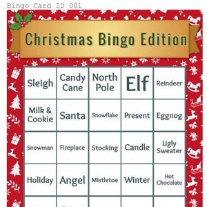 Christmas Bingo Edition - Instant Download - Etsy