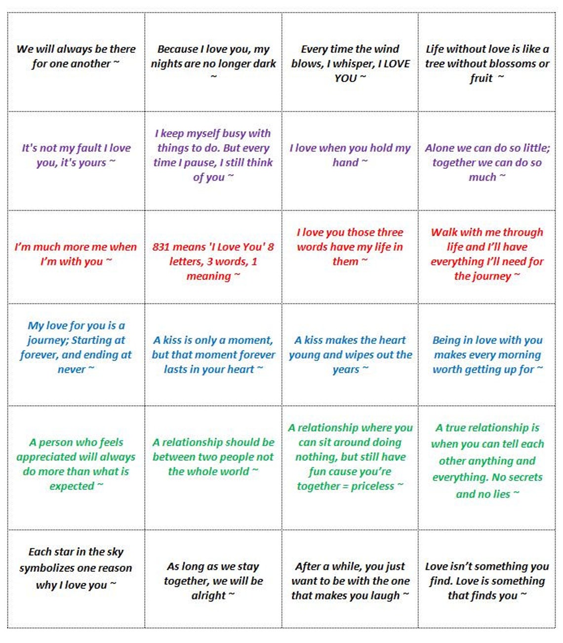 365 Love NOTES - PDF/DOC , Printable, Editable, Digital - - Etsy