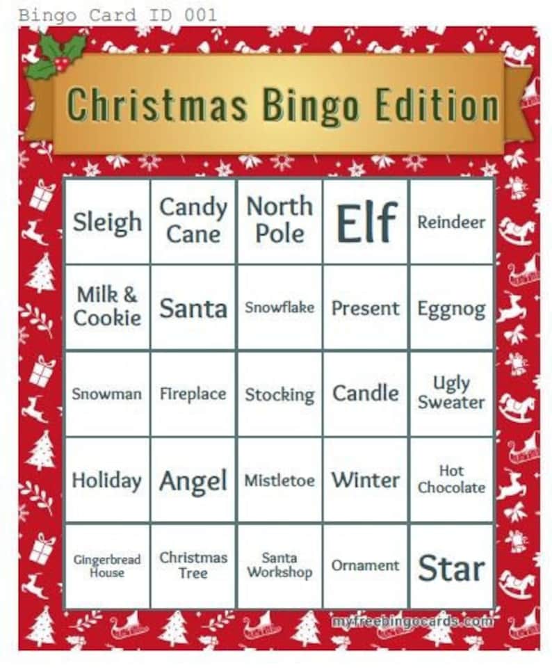 Christmas Bingo Edition - Instant Download - Etsy