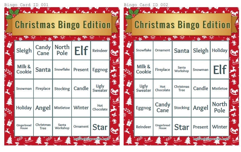 Christmas Bingo Edition - Instant Download - Etsy