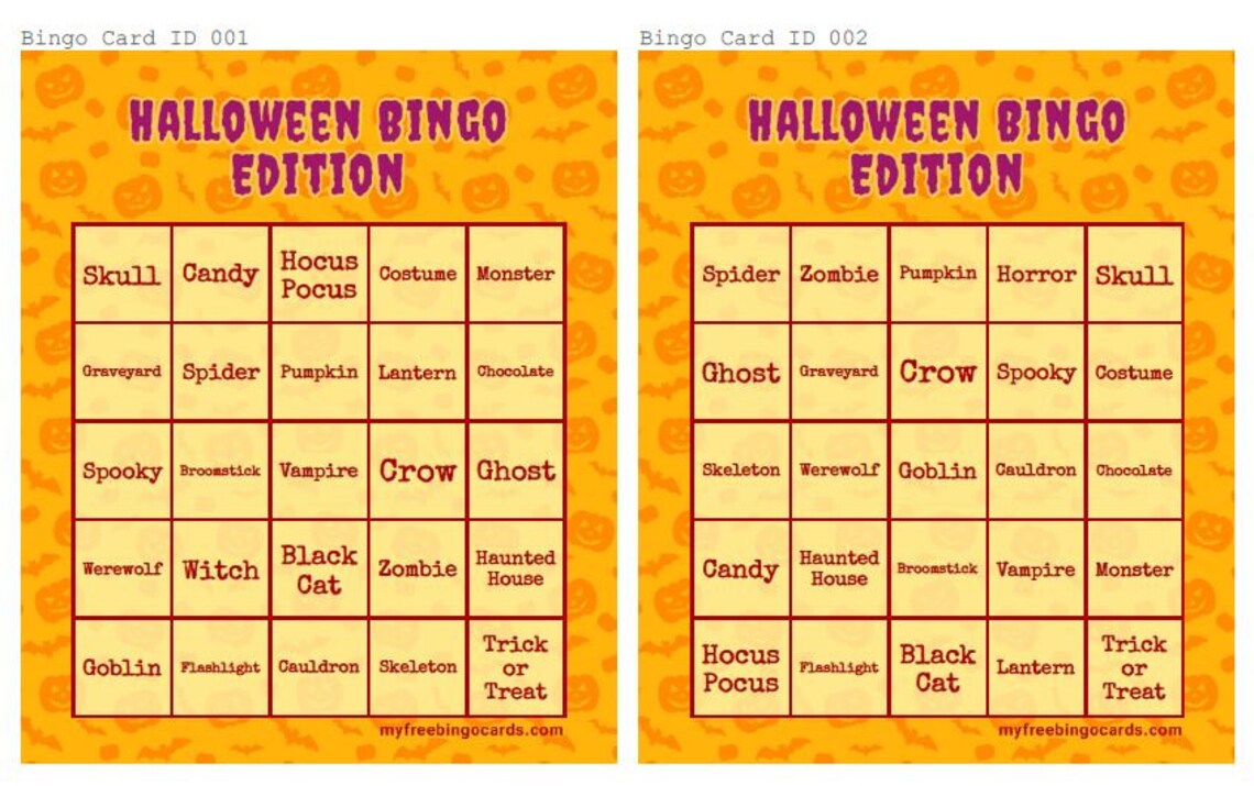Halloween Bingo Edition - Instant Download - Etsy