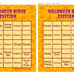 Halloween Bingo Edition - Instant Download - Etsy