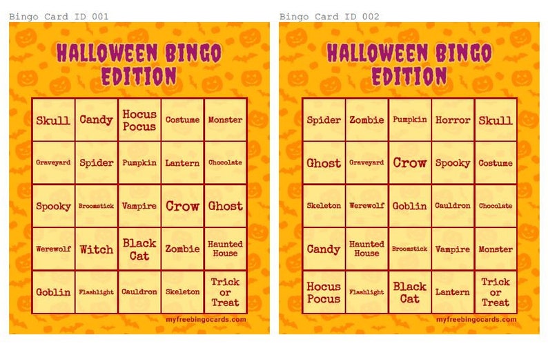 Halloween Bingo Edition - Instant Download - Etsy