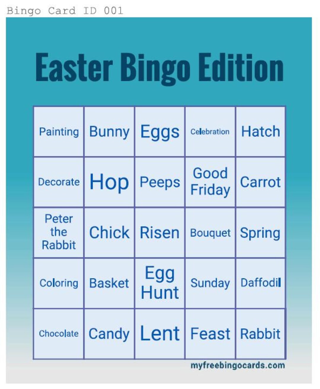 Easter Bingo Edition - Etsy