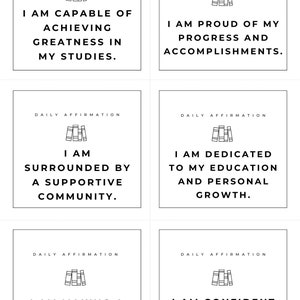 Printable Affirmation Cards for Students | Daily Affirmation Cards ...