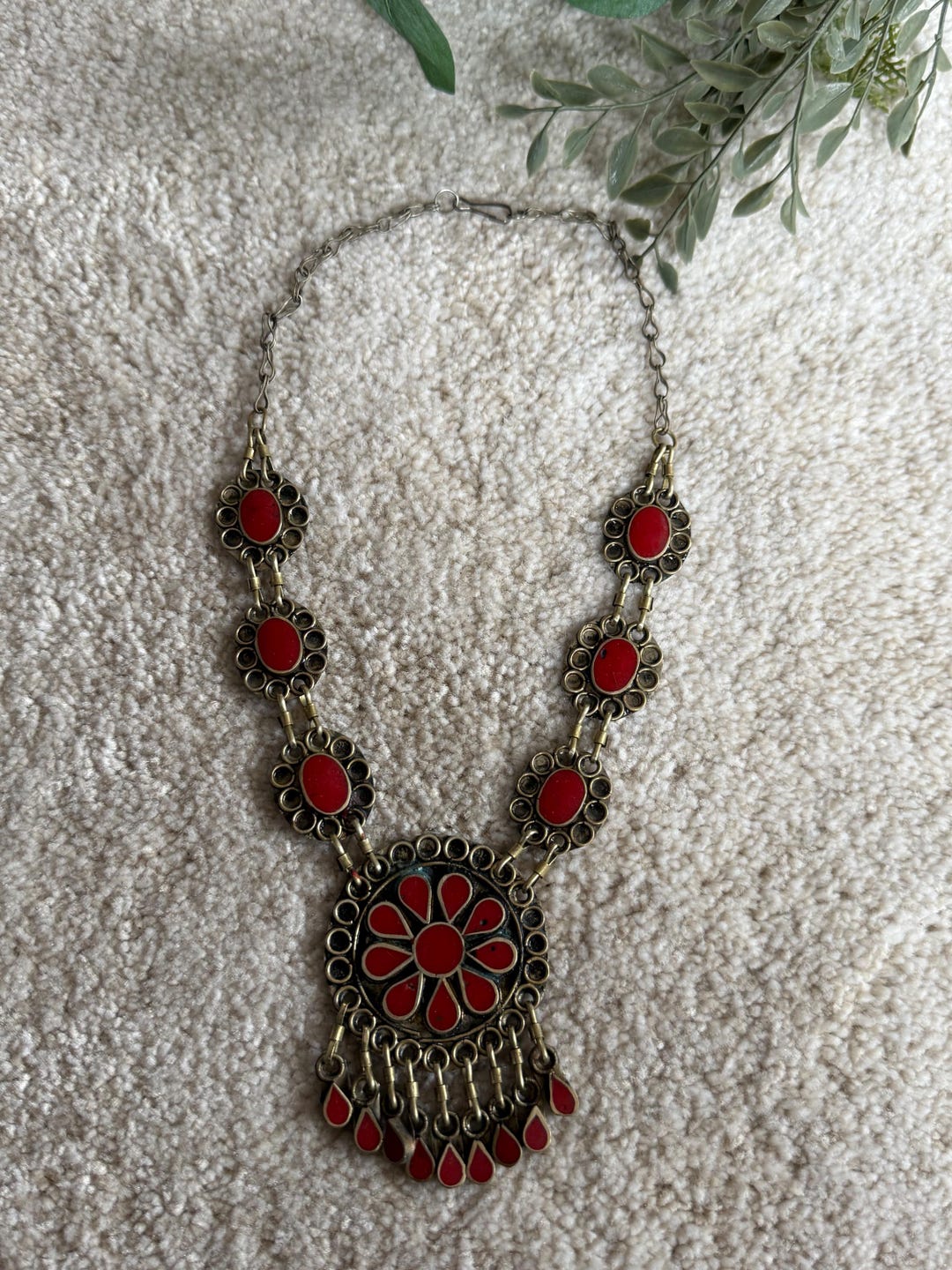 Afghan Stone Layer Necklace Tribal Traditional Statement Jewellery - Etsy