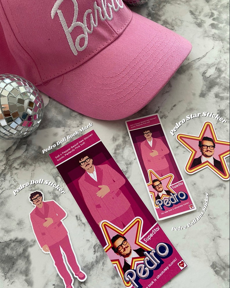 Pedro Pascal Doll Box Sticker and Bookmark Collection - Etsy