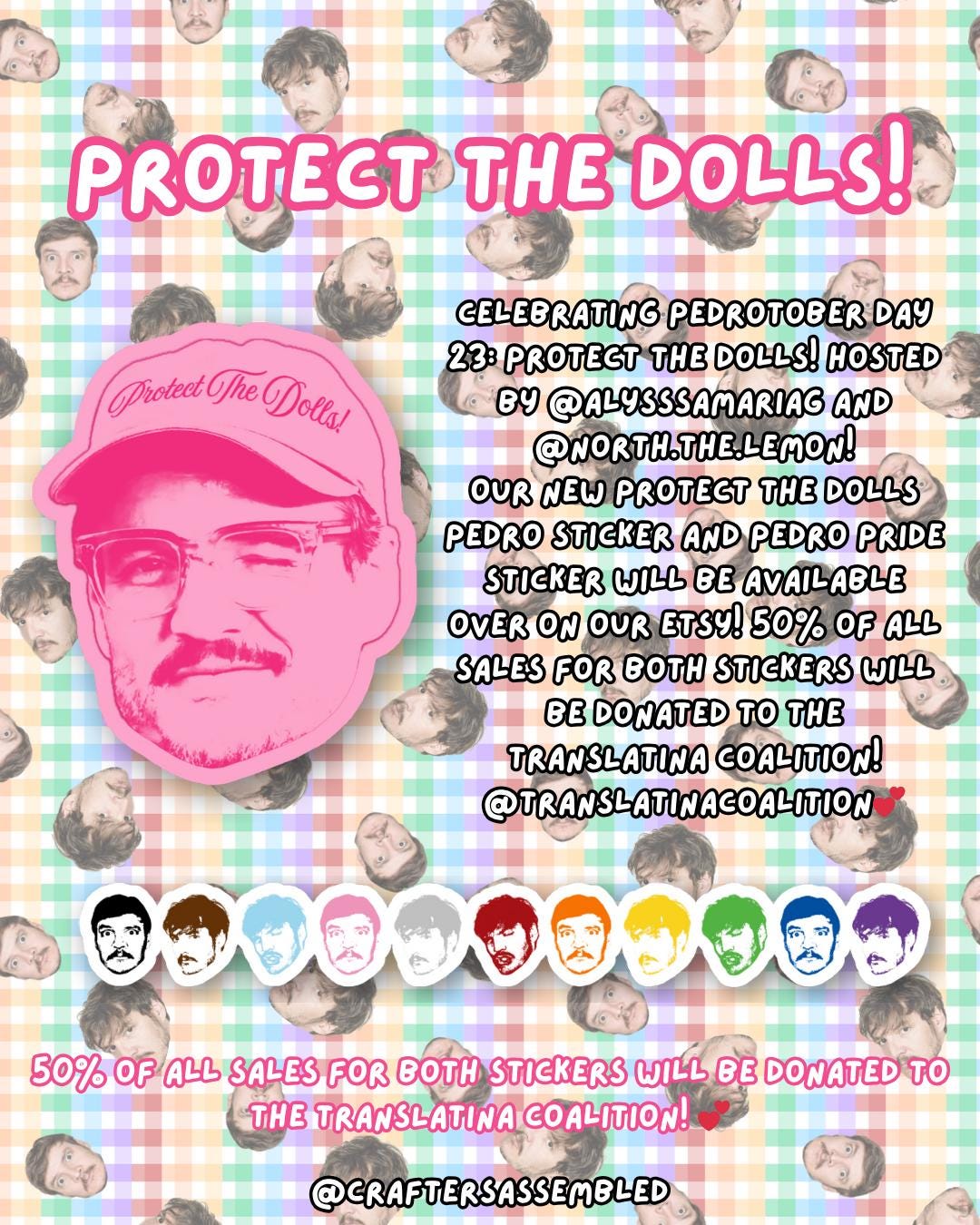 Protect the Dolls and Pedro Pride Stickers - Etsy