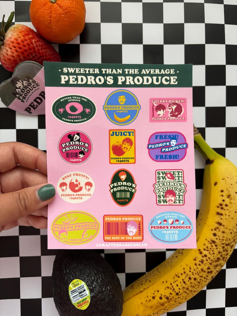 Pedro's Produce Sticker Sheet - Etsy