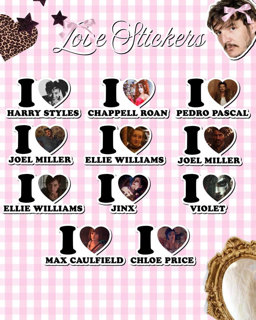 I Love Icons Mini Stickers - Etsy