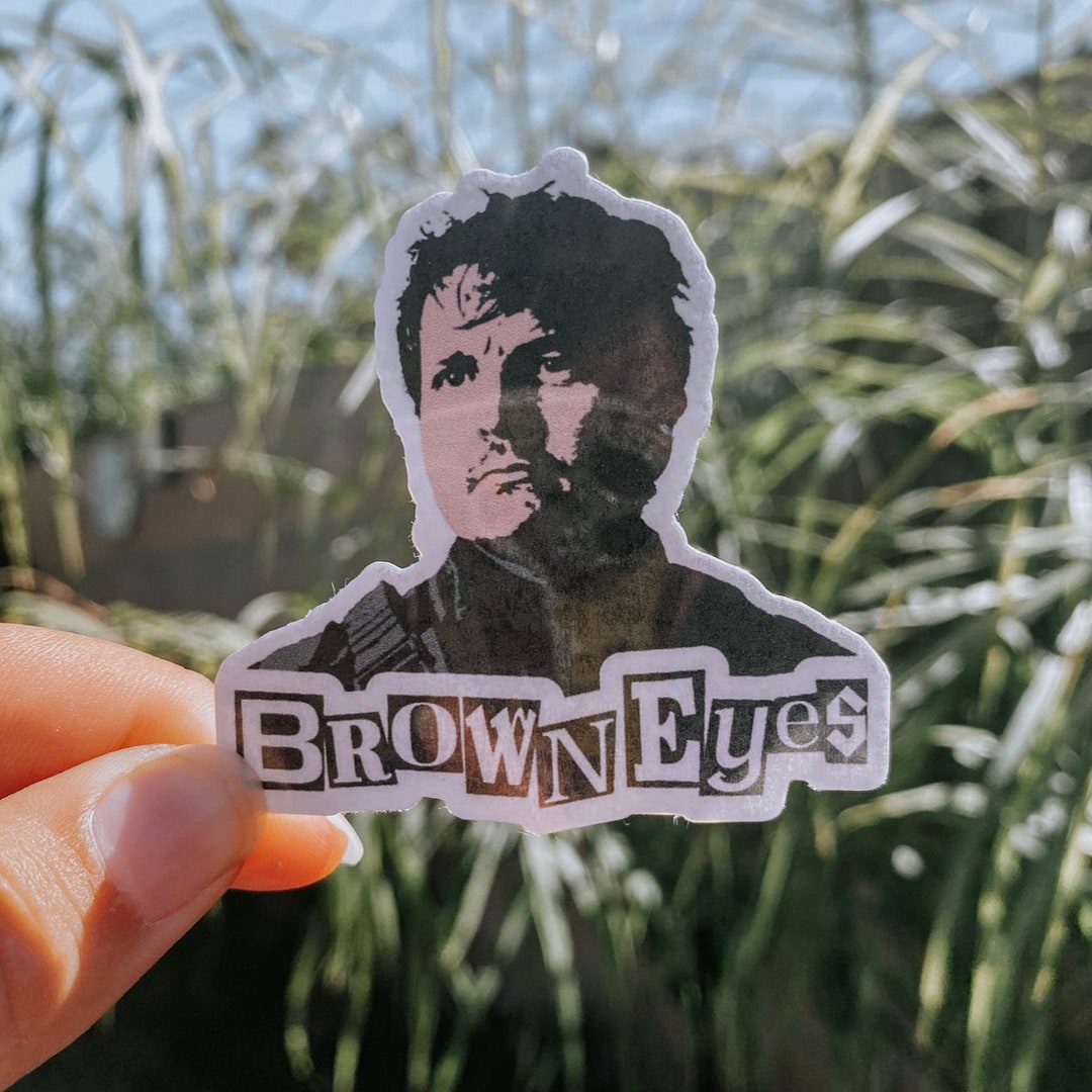 Brown Eyes Pedro Pascal Mando Sticker - Etsy