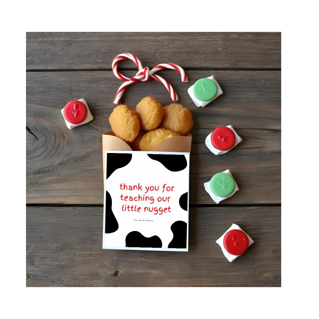 Thank You for Teaching My Little Nugget Gift Tag - Etsy