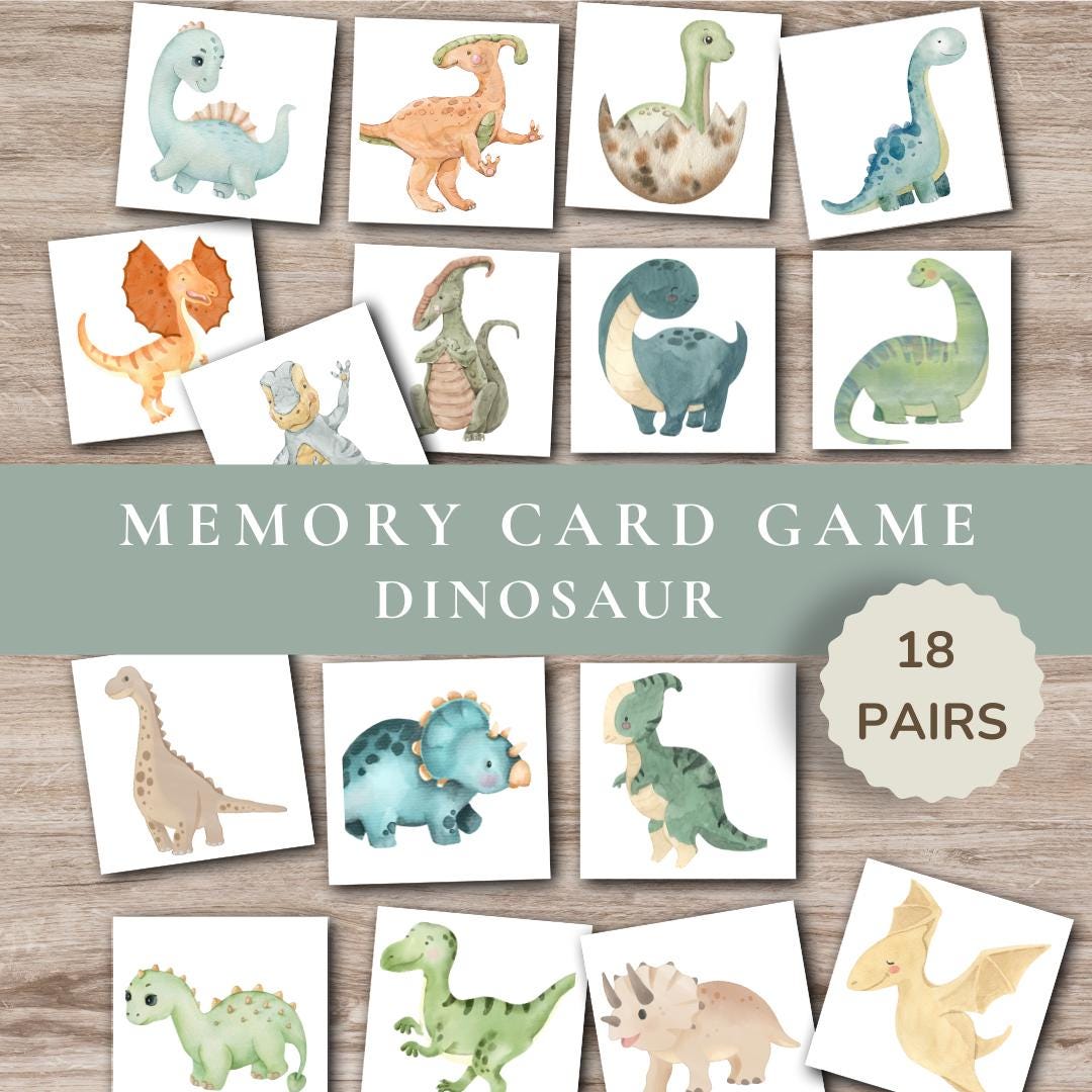 Dino Activity Matching Game for Toddlers Montessori Printable ...