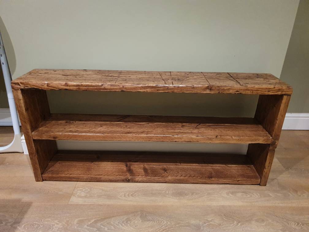Handmade Rustic Shoe Rack Solid Reclaimed Wood - Etsy UK