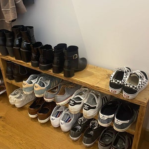 Handmade Rustic Shoe Rack Solid Reclaimed Wood - Etsy