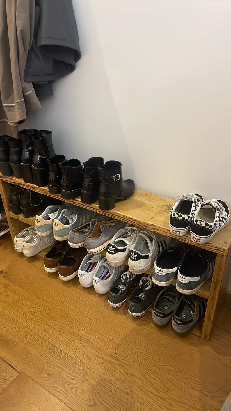 Handmade Rustic Shoe Rack Solid Reclaimed Wood - Etsy UK
