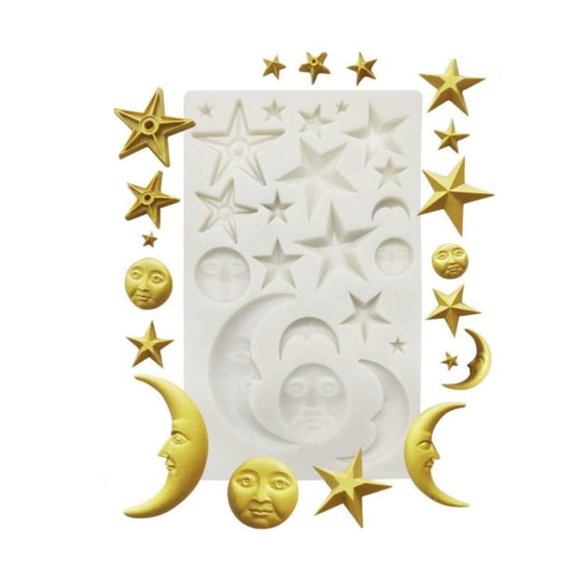 Silicone Mold Stars Moons - Etsy