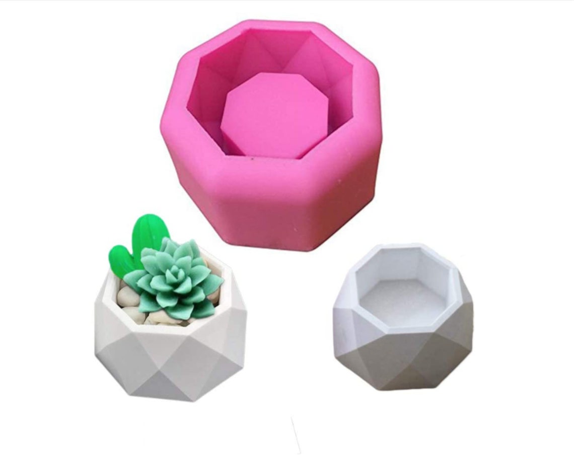 Flower Pot Silicone Molddiy Succulent Plants Concrete Planter - Etsy
