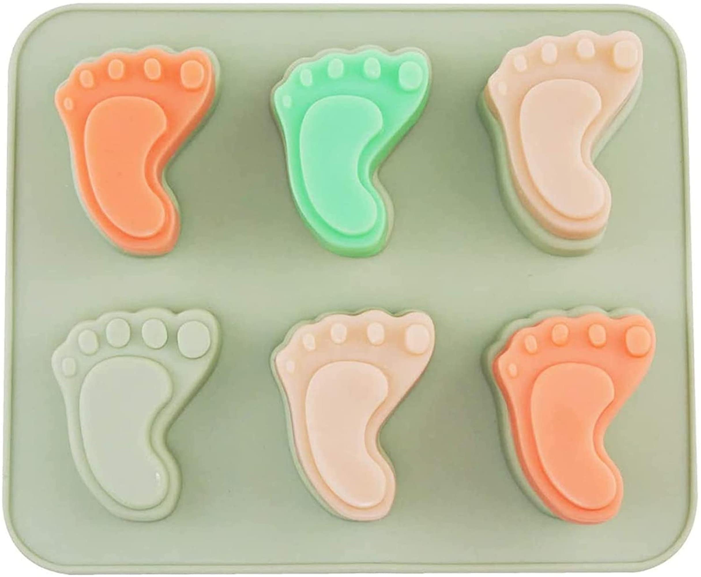 Baby Footprint Molds Foot Step Silicone Fondant Molds for Baby - Etsy
