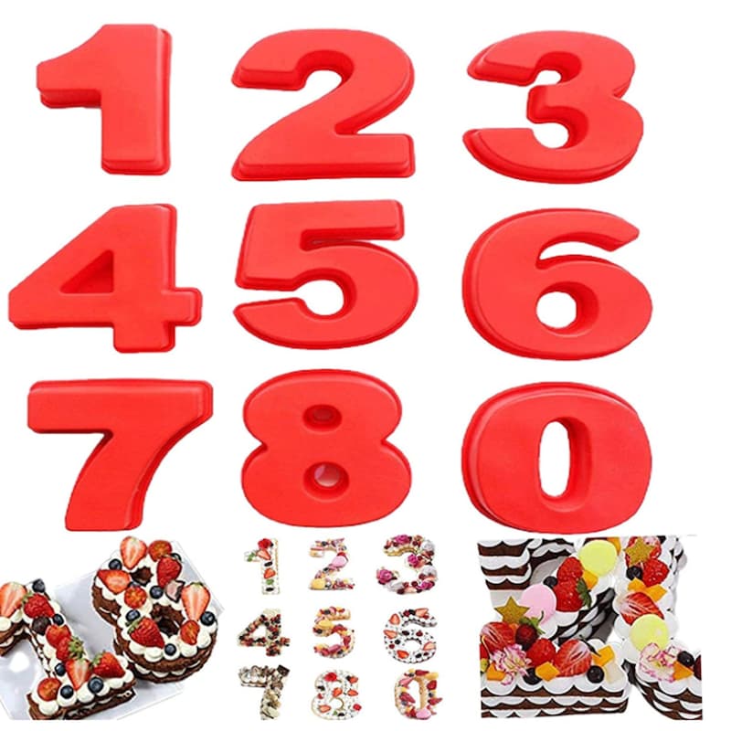 Silicone Number Moulds - Etsy