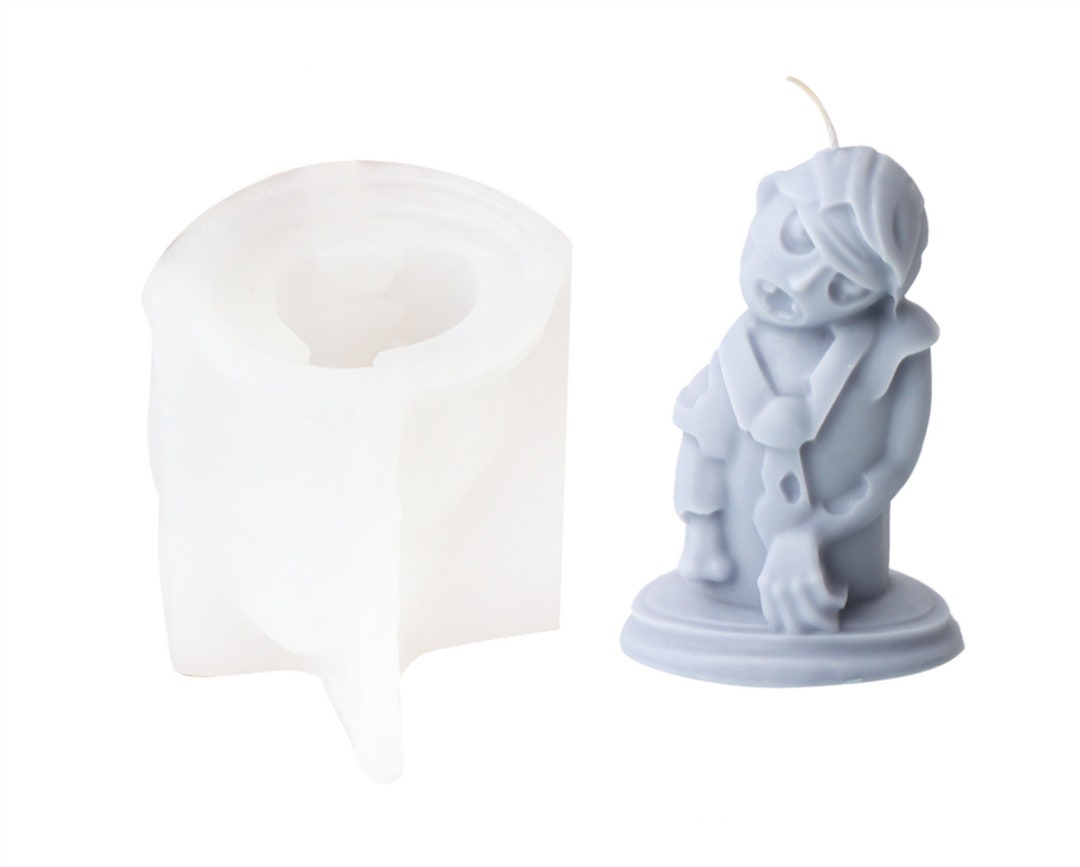 Halloween Skew Head Zombie Candle Mold Zombie Handmade Aromatherapy ...