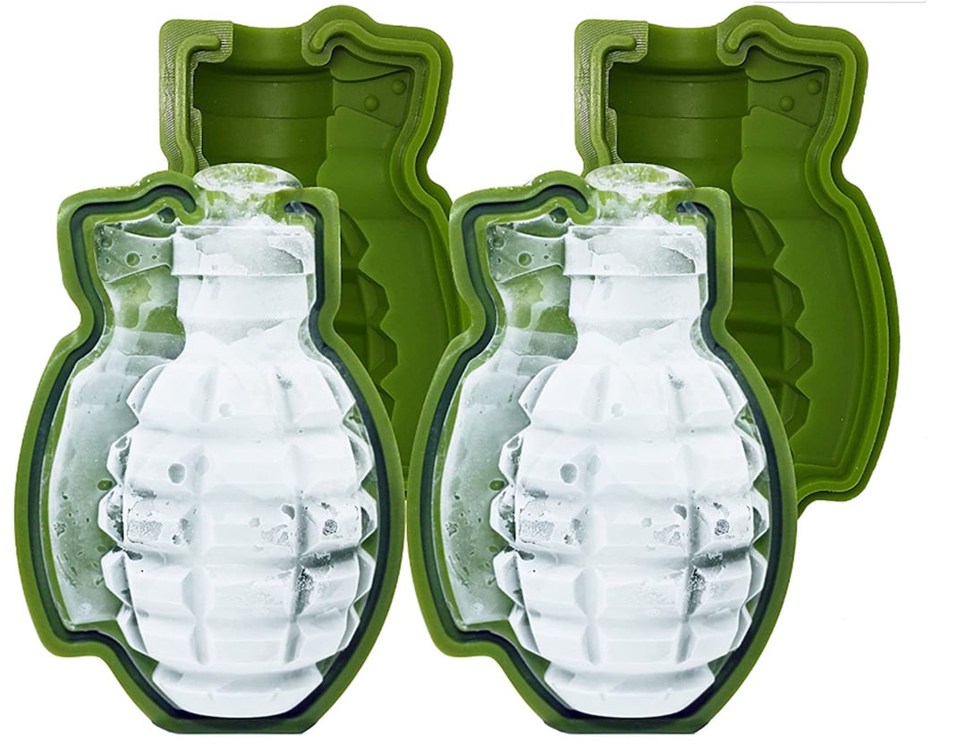 3D Grenade Silicone Molds, Large Whiskey Ice Cubes, Bath Bombs (set of ...
