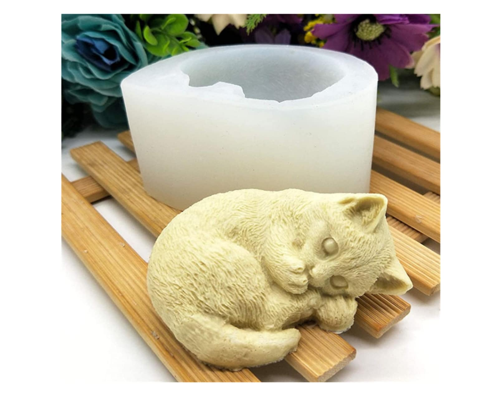 Silicone Molds Sleeping Cat Cute Cat Craft Art Silicone Soap - Etsy