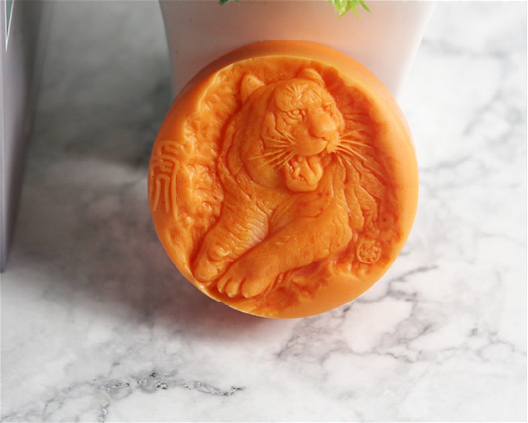 Tiger Silicone Mold: Chocolate, Cake Decoration, Round Soap, Lotion Bar ...