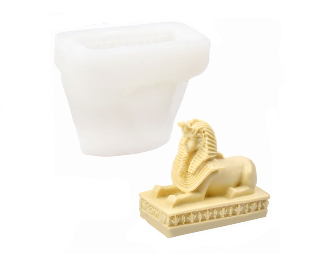 3D Egyptian Sphinx Silicone Mold: DIY Candle Soap Plaster Resin Casting ...