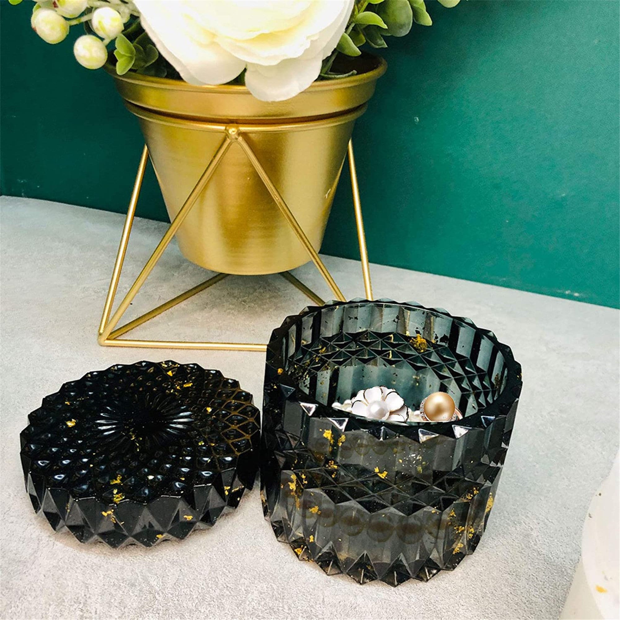 Box Resin Molds with Lids DIY Jewelry Jar Silicone Mold 3D | Etsy