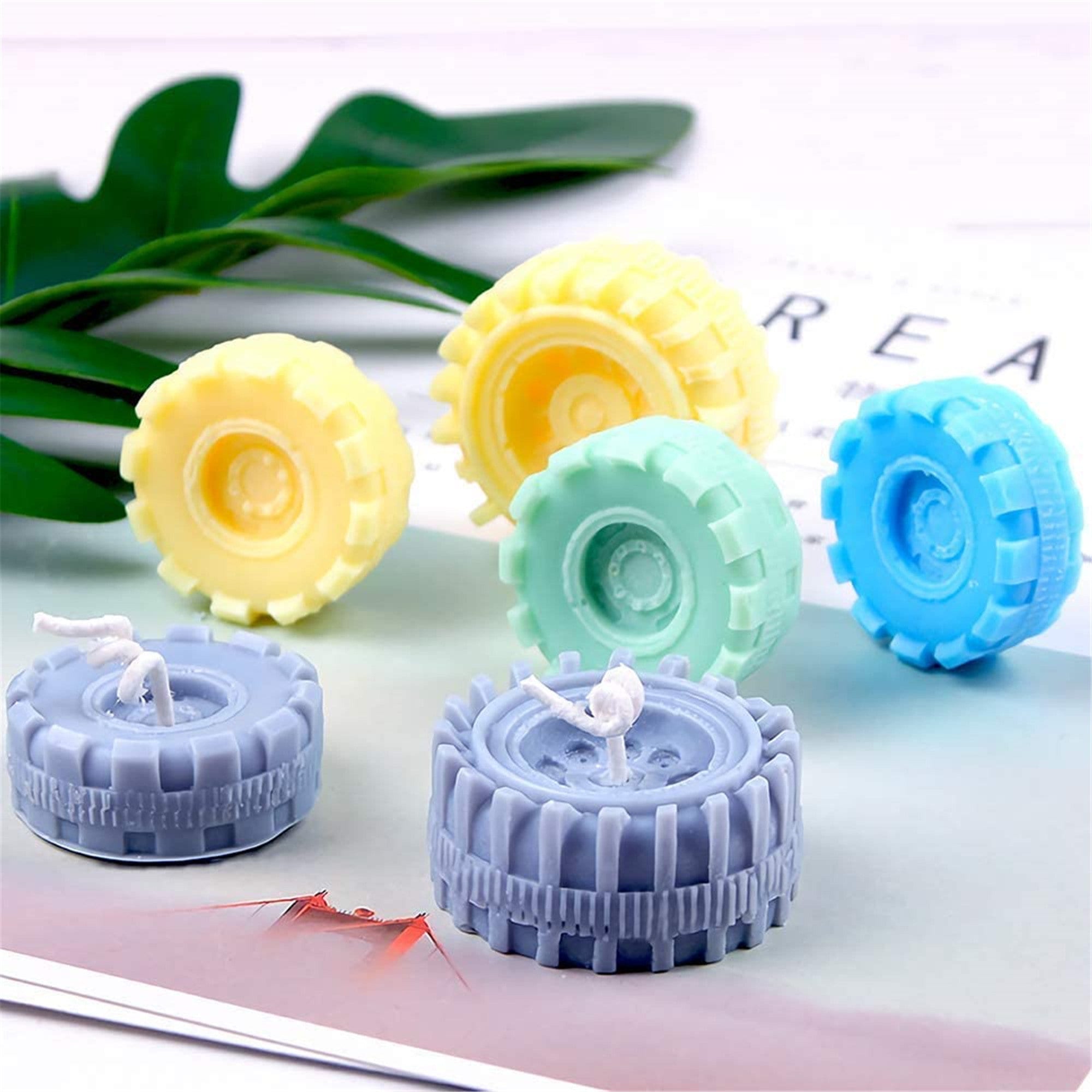 Set of 4 3D Round Tire Chocolate Candy Molds Silicone Truck | Etsy