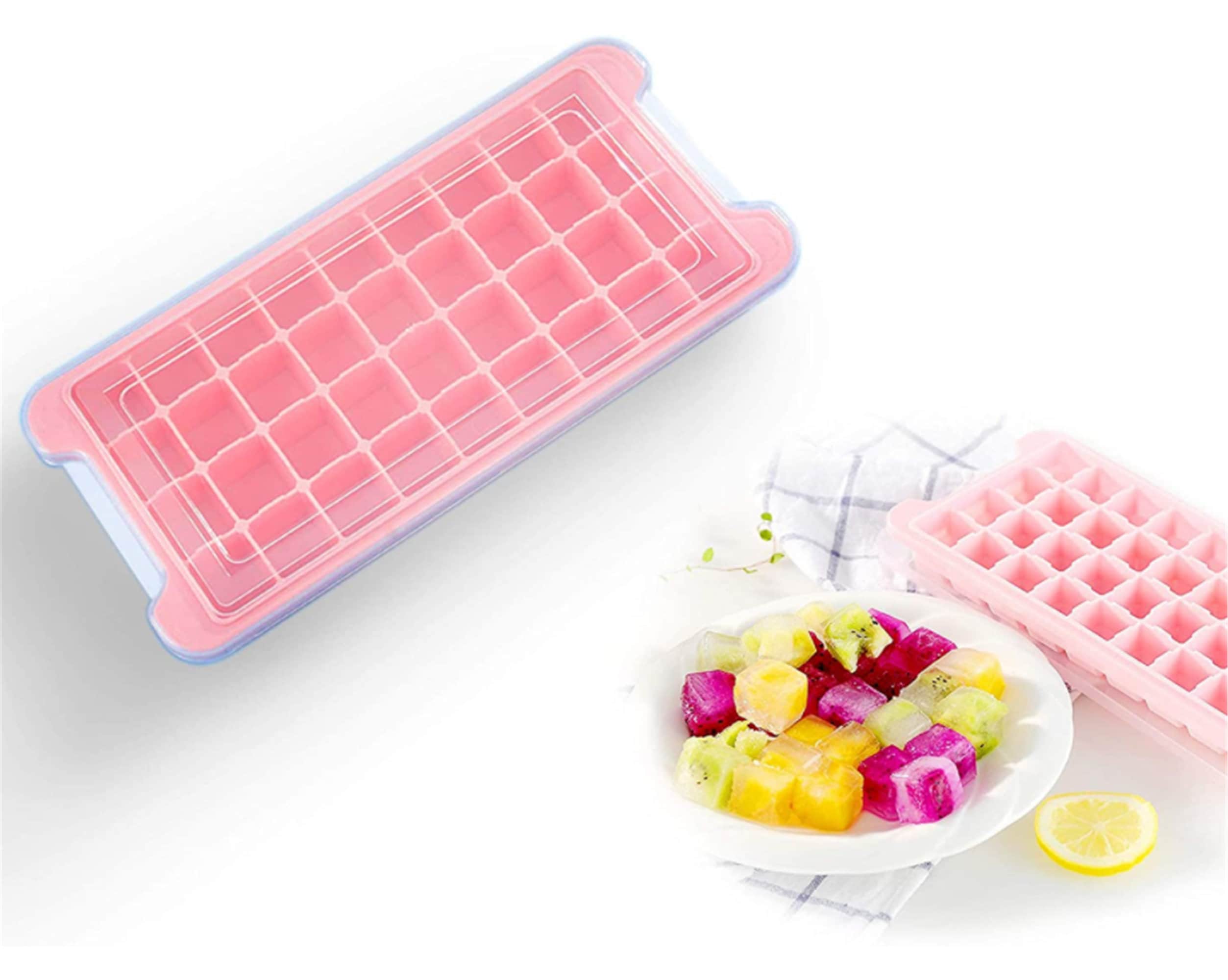 Square Ice Cube Stencil Large Cocktails Trays Moulds With Lid For ...