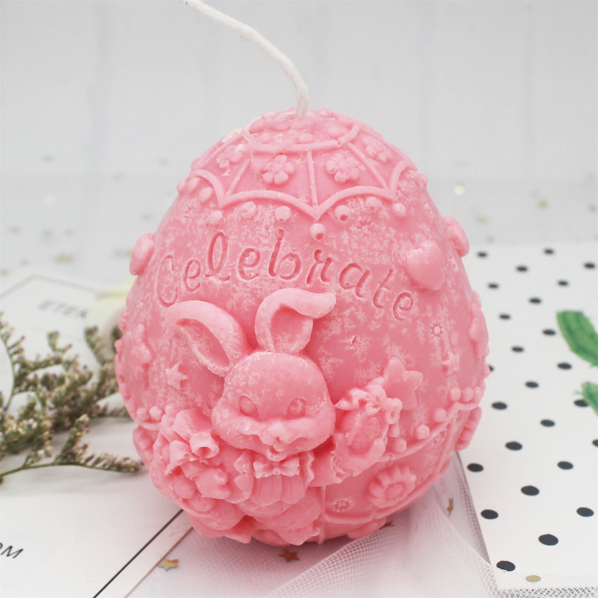 Easter Egg Rabbit Silicone Mold: DIY Soap, Candle, Gypsum Crafts Making ...