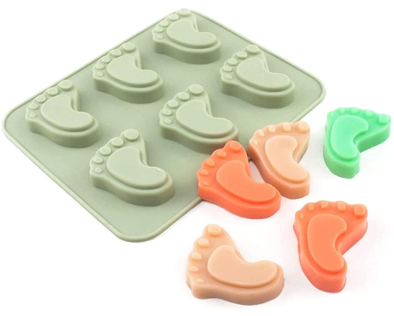 Baby Footprint Molds Foot Step Silicone Fondant Molds for Baby - Etsy