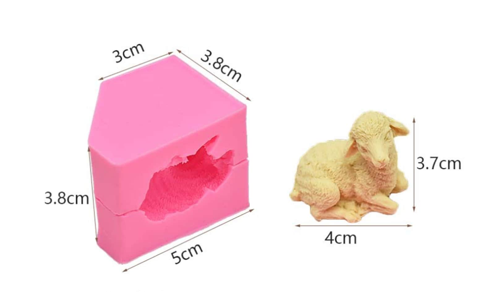 TINY SIZE 3D Sheep Silicone Candle Mold Goat Mold Polymer Clay | Etsy